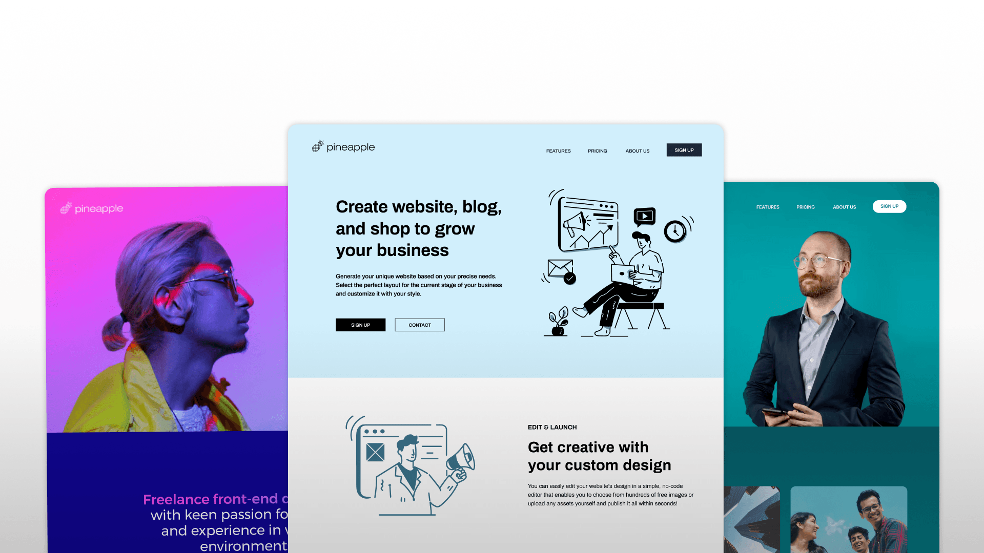 What are the different types of websites for creators?